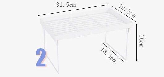 White Minimalist Korean-Inspired Foldable Desk Storage Display Shelf ...