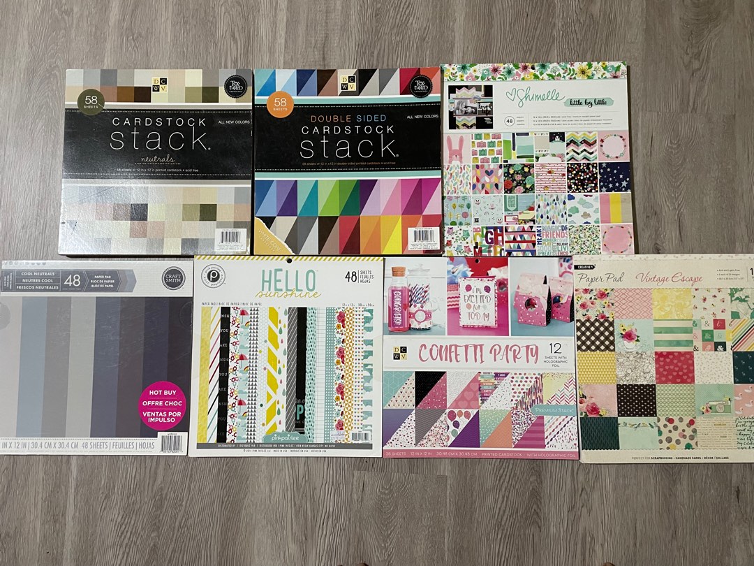 12 x 12 inch Cardstock paper pads, Hobbies & Toys, Stationery & Craft ...