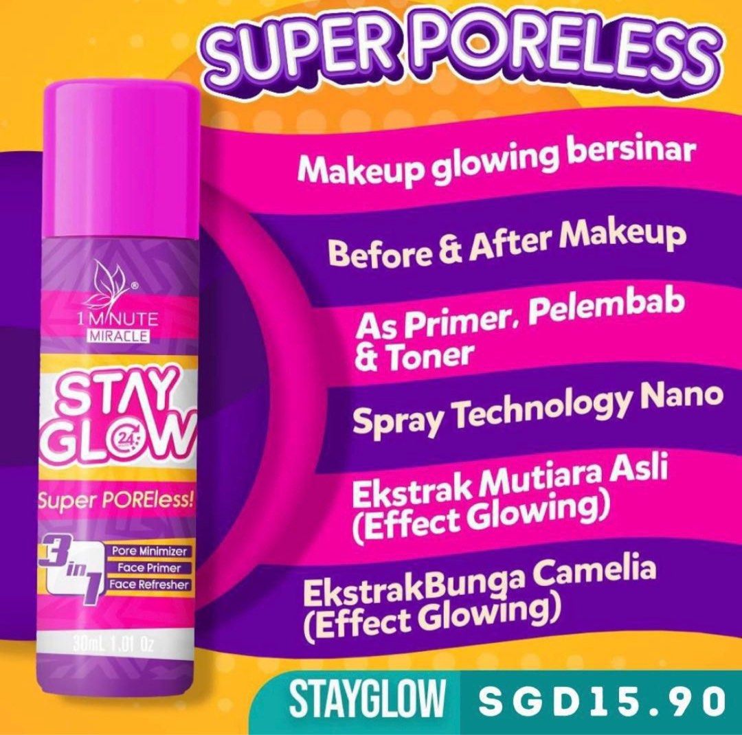 1 Minute Miracle Stay Glow, Beauty & Personal Care, Face, Makeup on Carousell