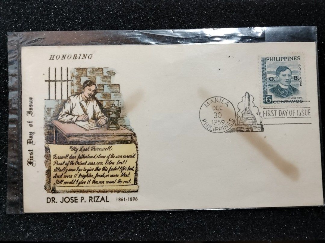 1st Day issue Honoring Jose Rizal December 30, 1969, Hobbies & Toys ...
