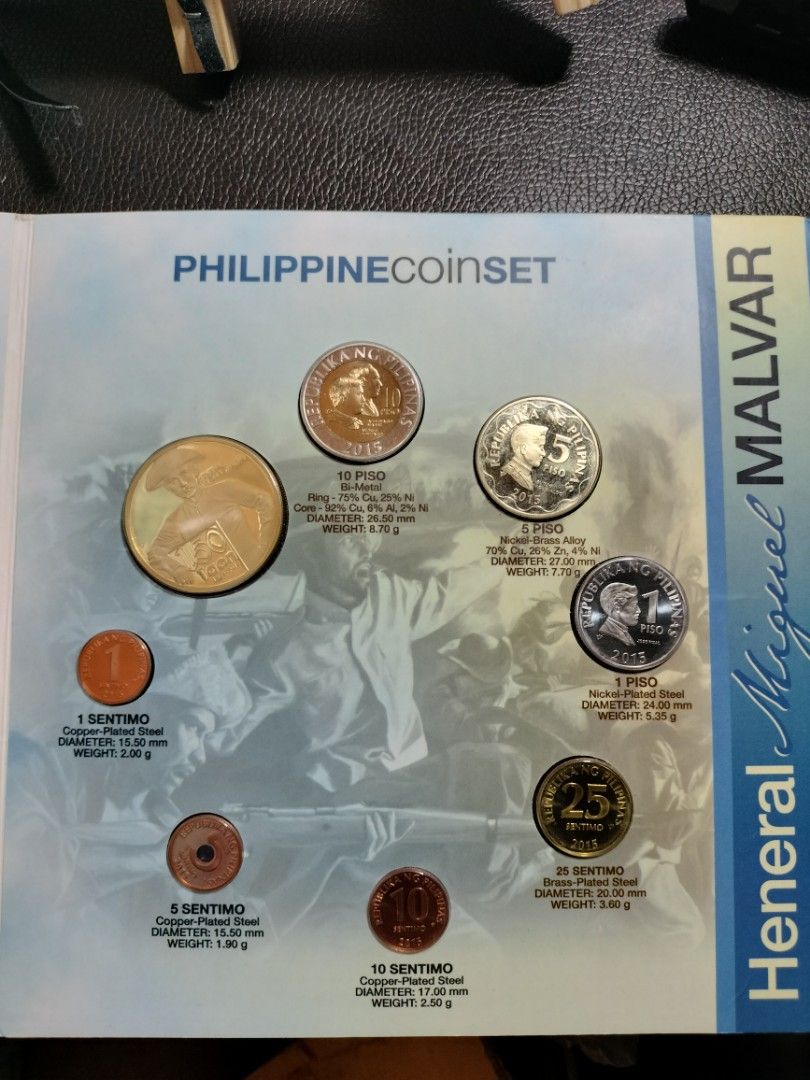 2015 Phil. Coin Set 150th Birth Anniv. of Heneral Malvar, Hobbies ...