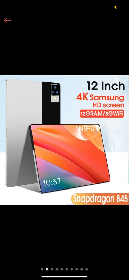 2022 New Snapdragon 845 Android 11 Tablets 12GB 512GB 12Inch HD 4K ...