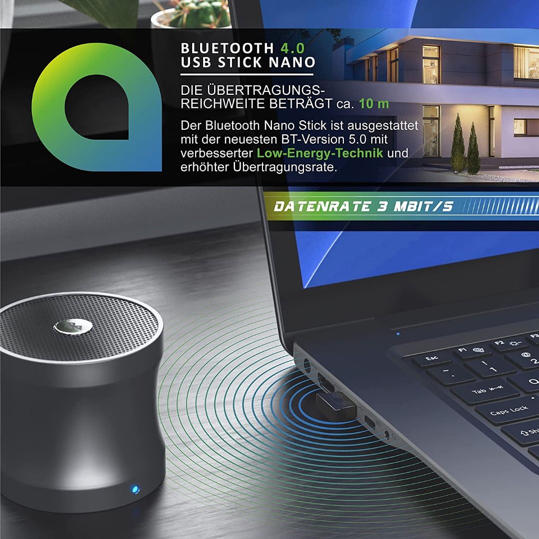 2643) CSL - USB Nano V4.0 Bluetooth Adapter with LED, Class 4.0 ...