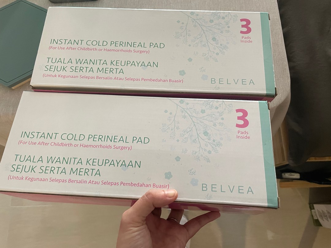 2 packs of 3 Belvea Instant Cold Perineal Pad, Babies & Kids, Maternity ...