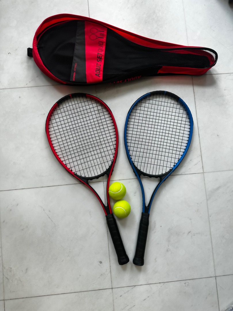 2 Unused Tennis Rackets and Balls, Sports Equipment, Sports & Games ...