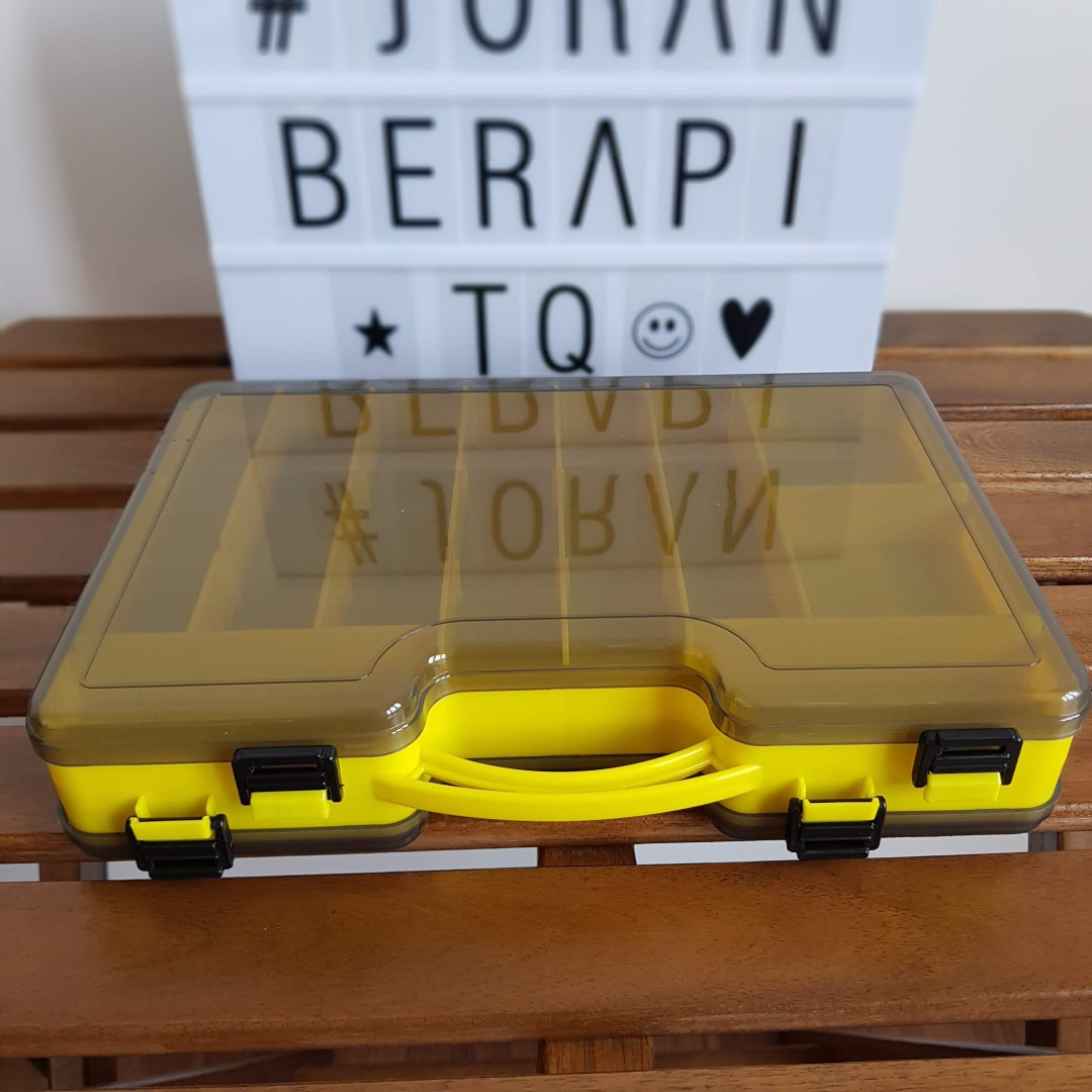 2-Sided Fishing Accessories Box Kotak Bekas Aksesori Memancing 2-Belah ...