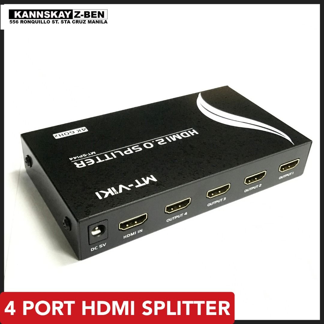 4 PORT HDMI SPLITTER (4K), Computers & Tech, Parts & Accessories ...