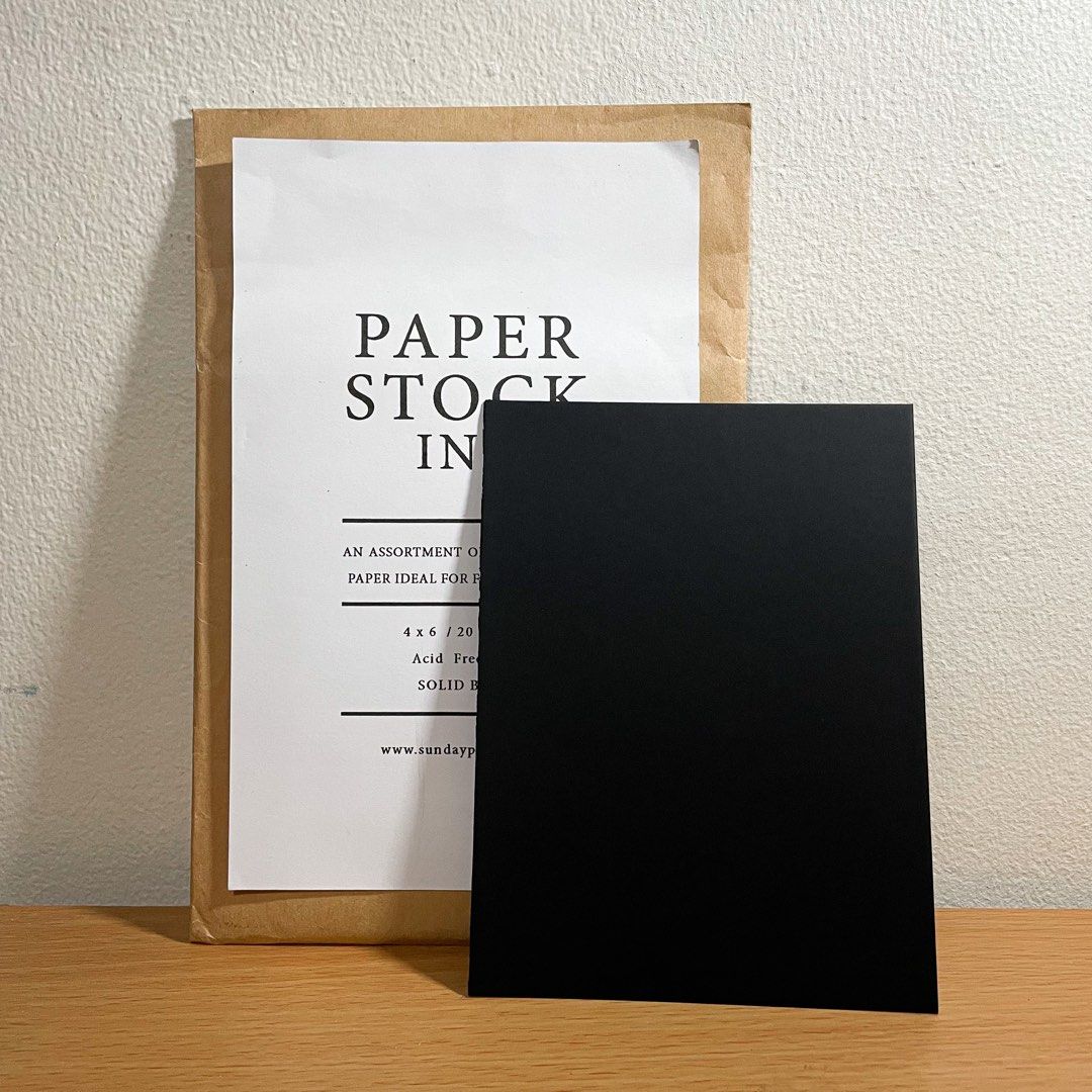 4x6 Solid Black Acid Free Paper Stock Ink, Hobbies & Toys, Stationary ...