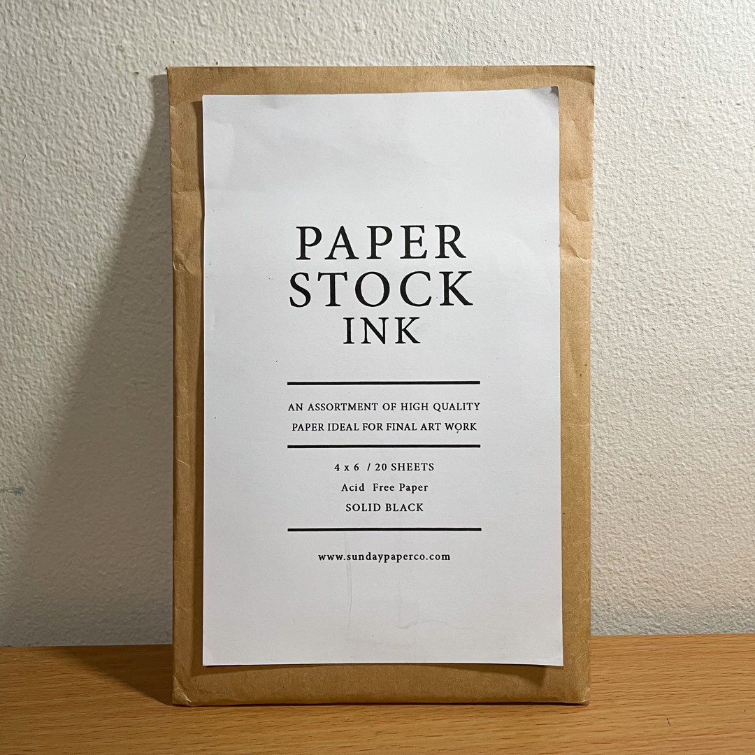 4x6 Solid Black Acid Free Paper Stock Ink, Hobbies & Toys, Stationary ...