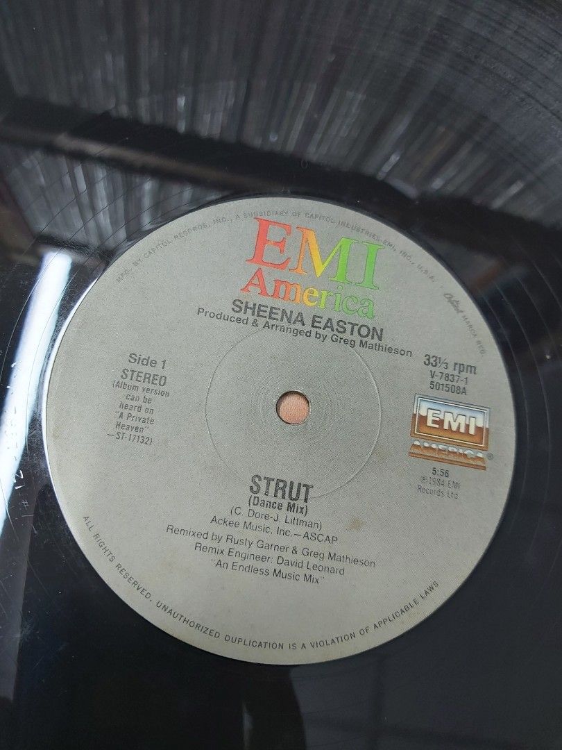 早期黑膠 SHEENA EASTON STRUT, 興趣及遊戲, 音樂、樂器 & 配件, 音樂與媒體 - CD 及 DVD - Carousell