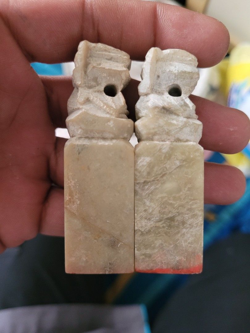 Antique Chinese Ink Pot with Soapstone Primary Antique Chinese Seal ...