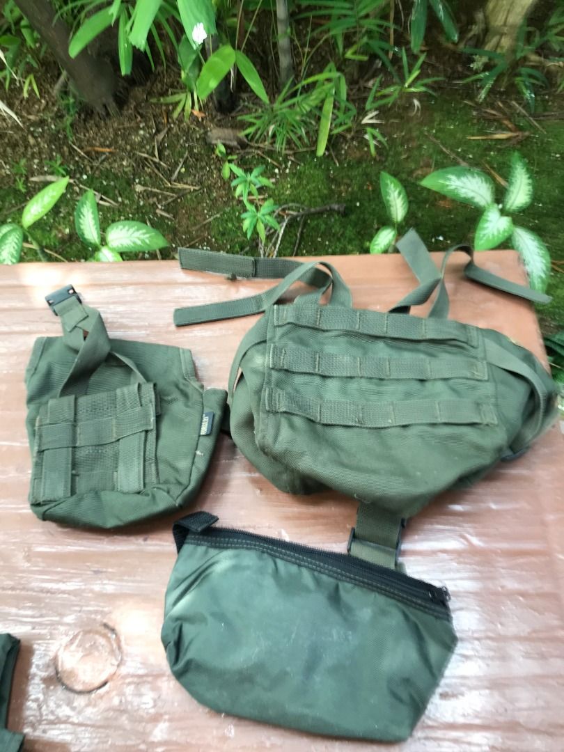 Army field pack $25, SBO with water bottle $25 and three pouches $15 ...