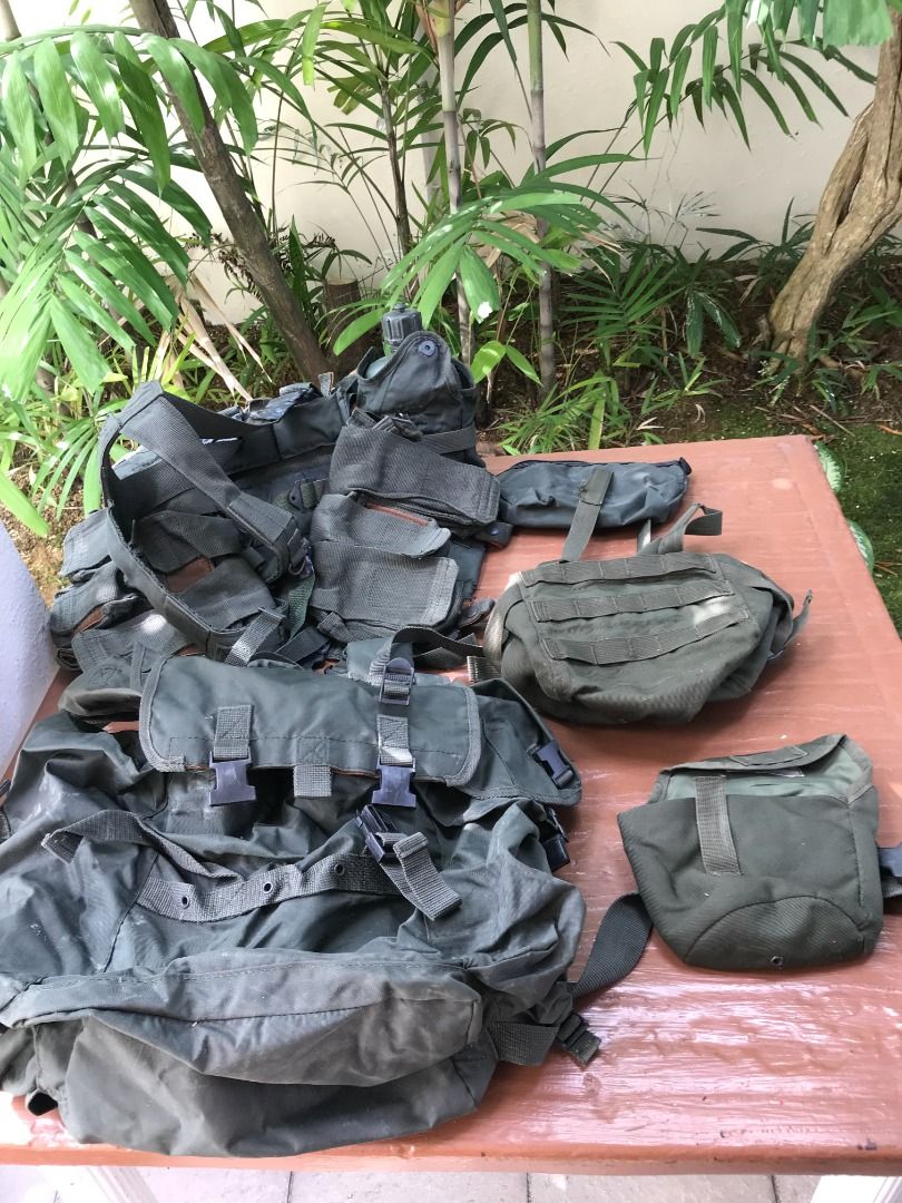 Army field pack $25, SBO with water bottle $25 and three pouches $15 ...