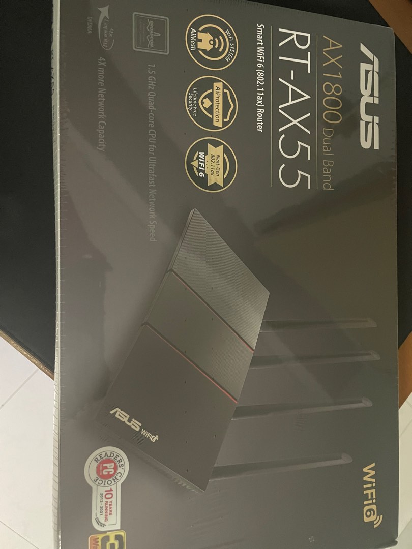 Asus RT-AX55 AX1800 Dual Band smart wifi 6, Computers & Tech, Parts ...