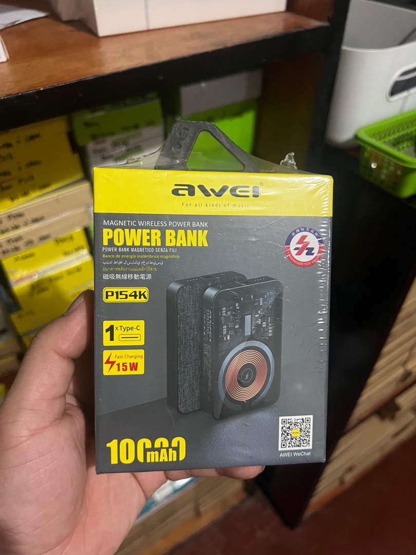 AWEI P154K 15W 10000MAH QUICK CHARGE MAGSAFE POWER BANK PORTABLE ...