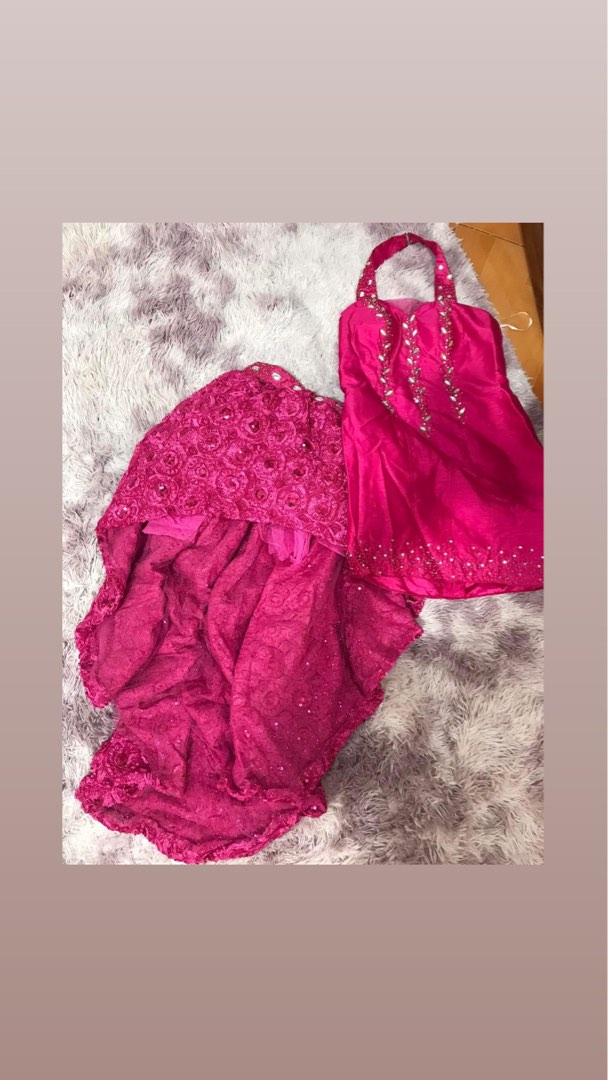 Barbie Fuchsia Pink 2 in 1 Cocktail Dress, Women's Fashion, Dresses ...