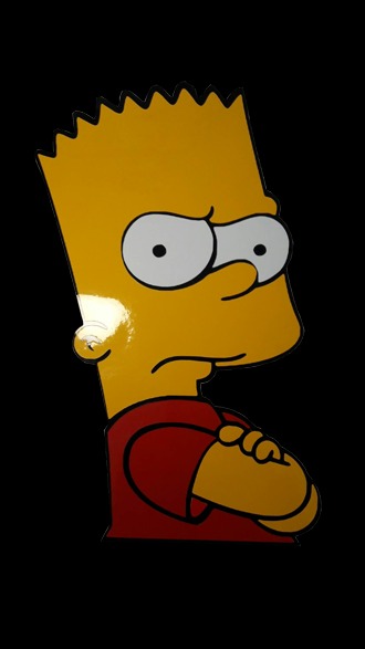 Bart galit sticker, Car Parts & Accessories, Emblem, Sticker and Decals ...
