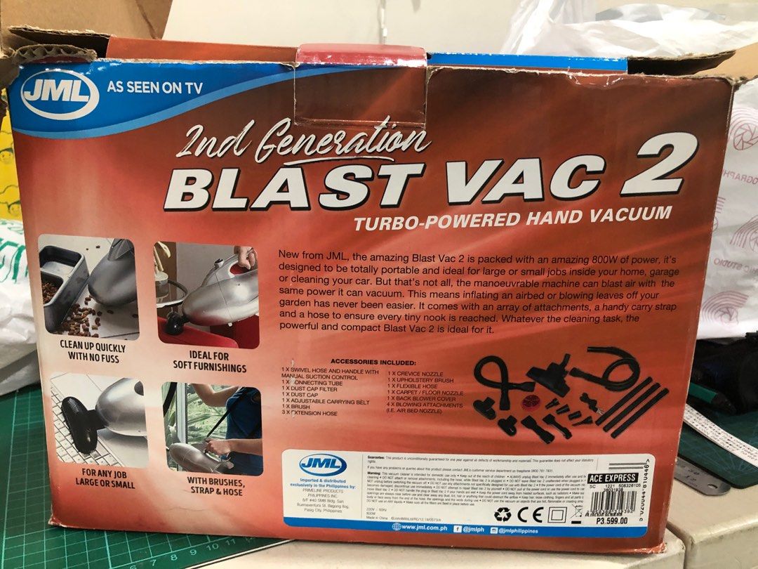 Blast vacuum 2 (RED), Furniture & Home Living, Cleaning & Homecare ...