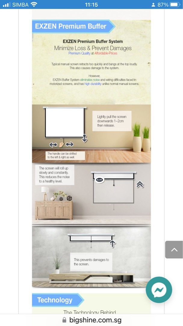 Brand new Exzen Projector screen, TV & Home Appliances, TV ...