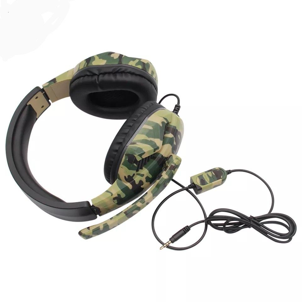 Camouflage Headset with attached microphone, Audio, Headphones ...