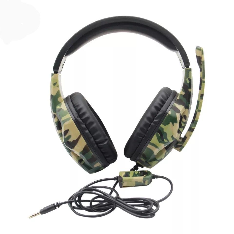 Camouflage Headset with attached microphone, Audio, Headphones ...