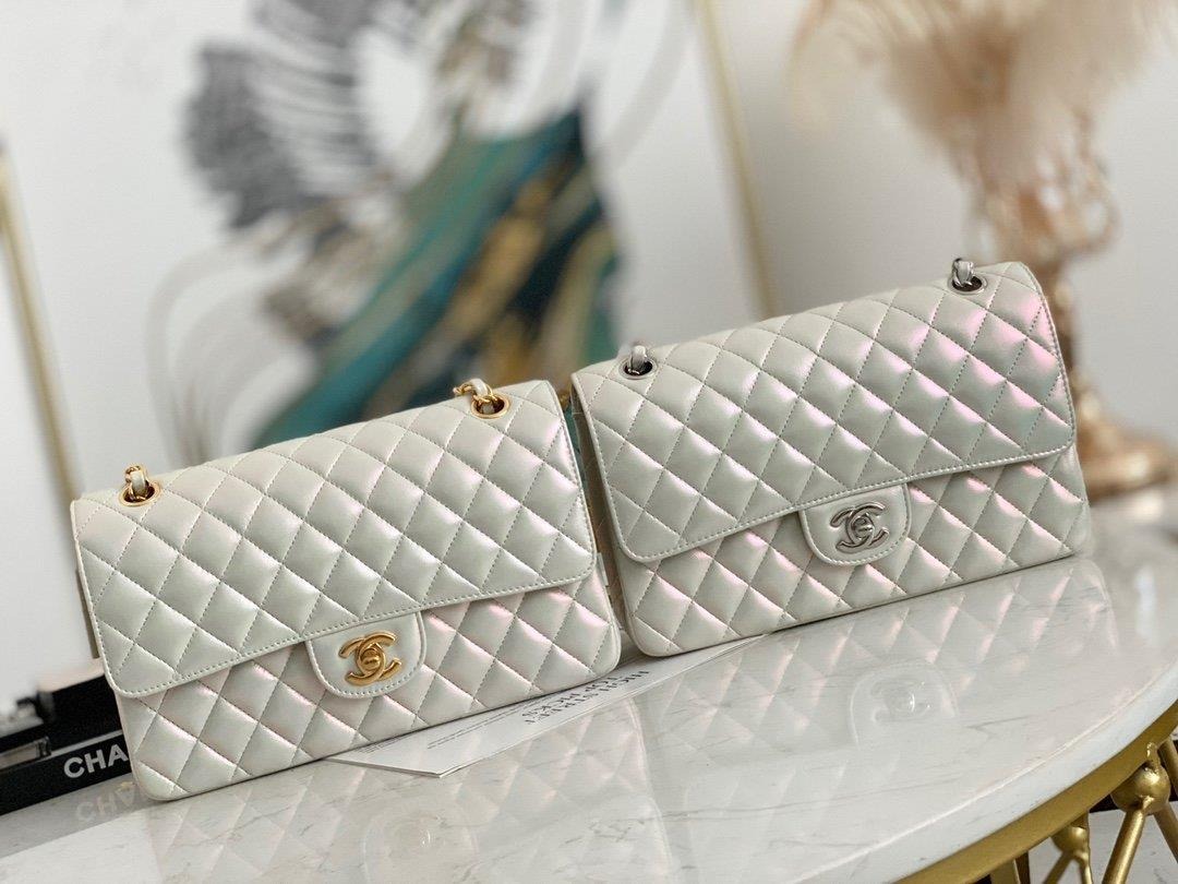 Chan Cf25 lambskin quilted classic sling crossbody flap messenger bag ...