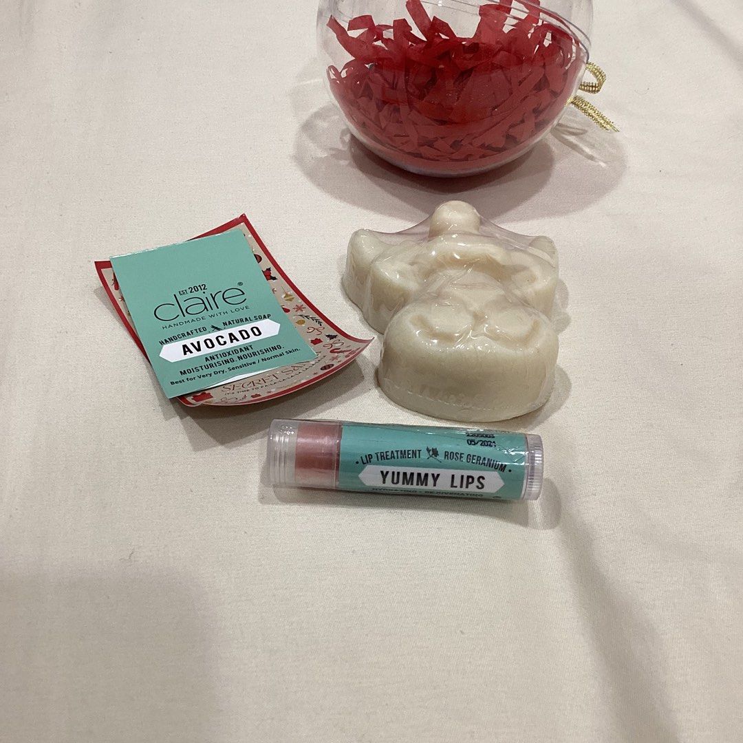 Claire lip balm & natural soap set, Beauty & Personal Care, Face, Face ...