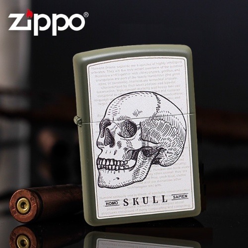 Classic Anatomy Manuscript of the Human Skull Design 49602 Zippo ...