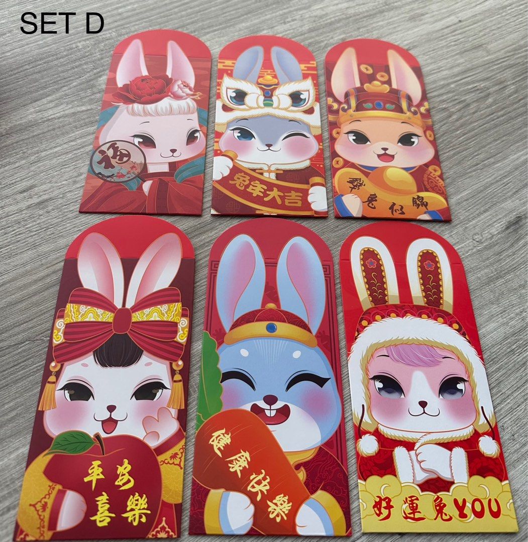CNY 2023 rabbit red packets/ Ang Pao, Hobbies & Toys, Stationery ...