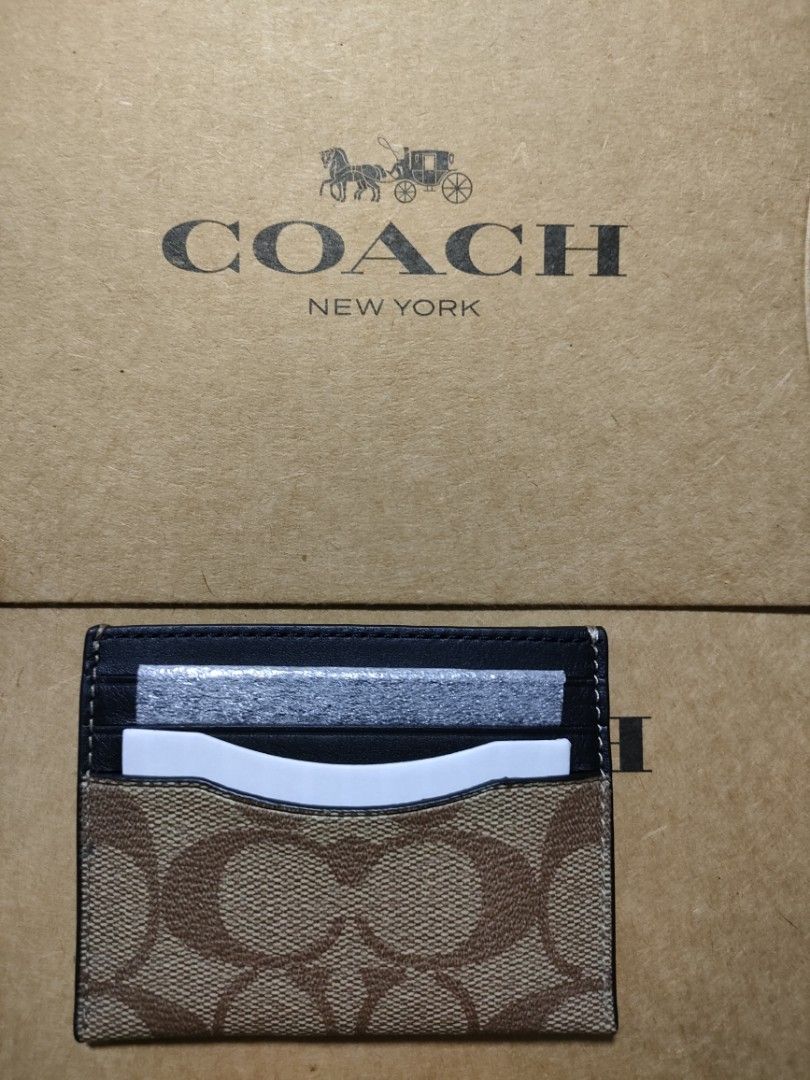Coach Card Holder, Men's Fashion, Watches & Accessories, Wallets & Card ...
