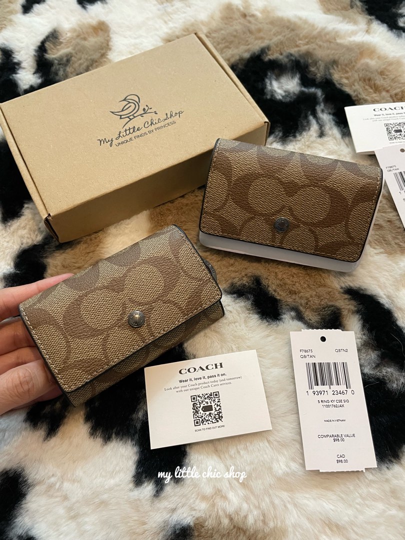 coach five ring key case tan, Men's Fashion, Watches & Accessories ...