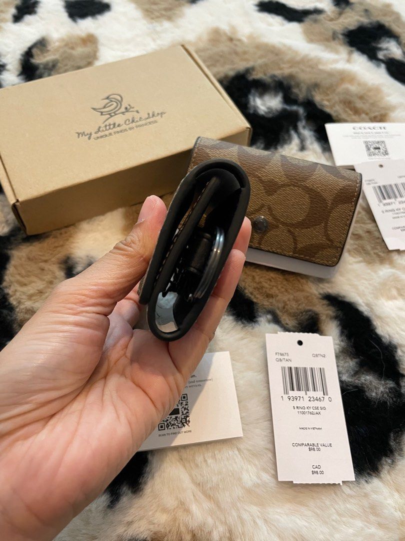 coach five ring key case tan, Men's Fashion, Watches & Accessories ...