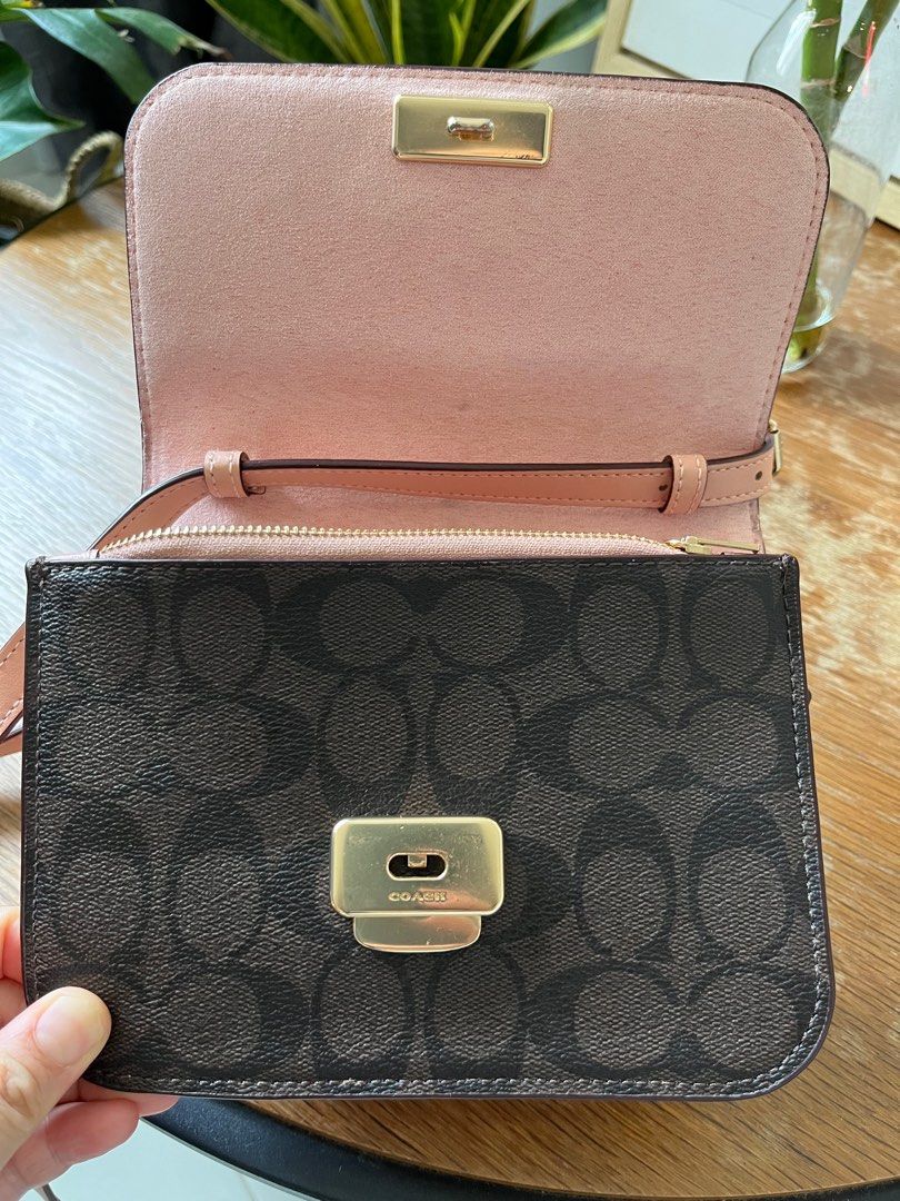 Coach Mini Brynn Crossbody In Signature Canvas in pinky, Women's ...