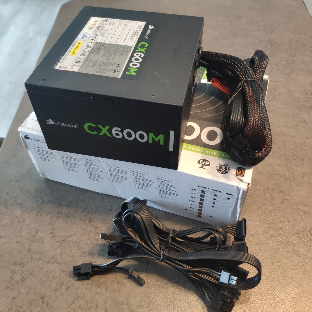 Corsair CX600M modular ATX power supply PSU, Computers & Tech, Parts ...