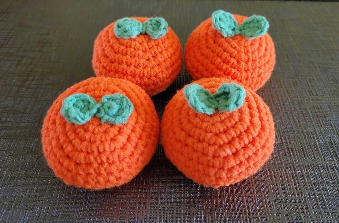 Crochet Mandarin Orange CNY, Hobbies & Toys, Stationery & Craft ...
