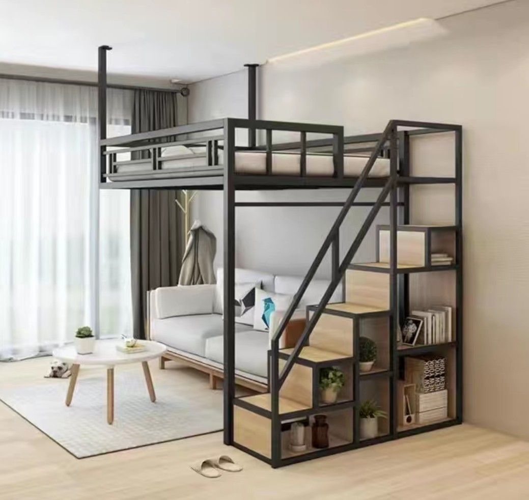 Customize ceiling loft bed single/super single/queen/king size loft bed ...