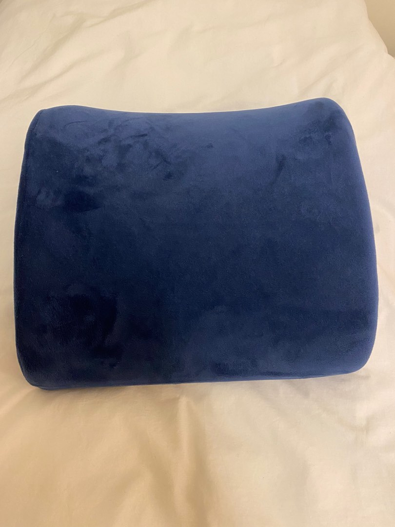 Dark blue lumbar support pillow, Furniture & Home Living, Home Decor ...