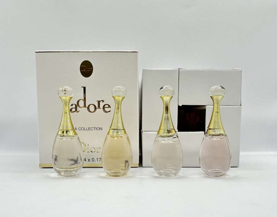 DIOR JADORE 4 IN 1 SET LA COLLECTION 4X5ML MINI TRAVEL PERFUME, Beauty & Personal Care ...