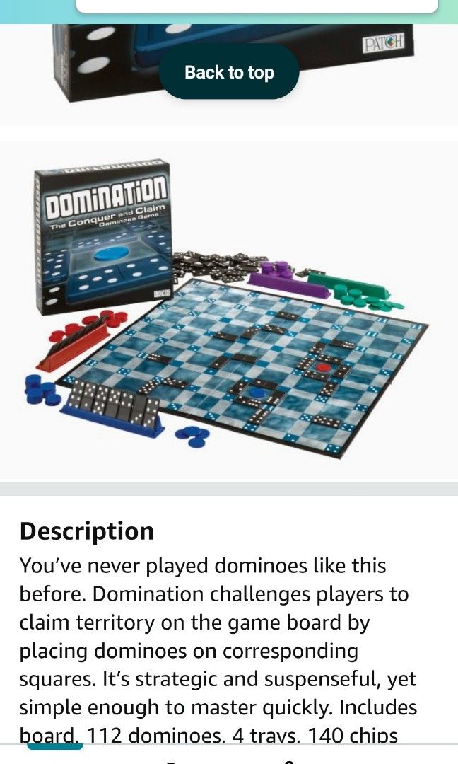 Domination Dominoes Game, Hobbies & Toys, Toys & Games on Carousell