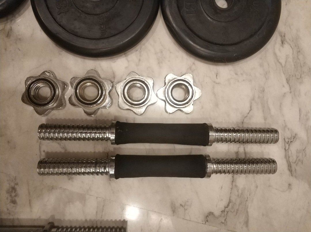 Dumb bell & weights set (2.5kg x 4 + 1.25kg x 4), Sports Equipment ...