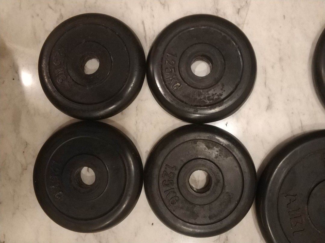 Dumb bell & weights set (2.5kg x 4 + 1.25kg x 4), Sports Equipment ...