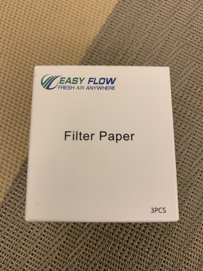 Easy Flow Fresh Air Anywhere Filter Paper 3 Pieces, Health & Nutrition ...