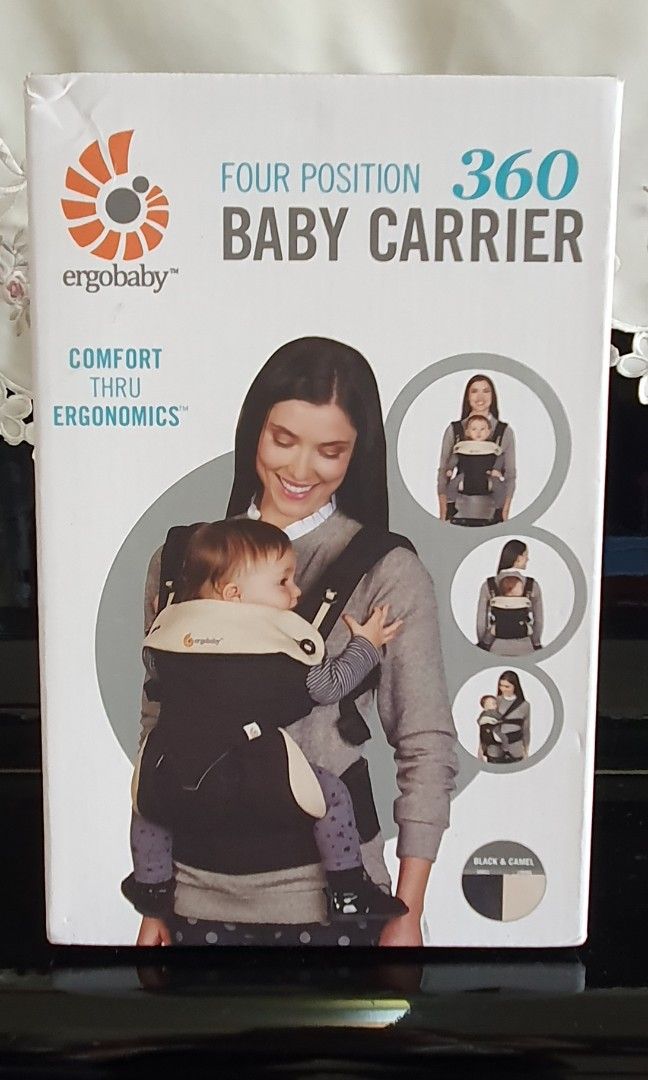 Authentic Ergobaby 360 Baby Carrier Black/Camel, Babies & Kids, Going ...