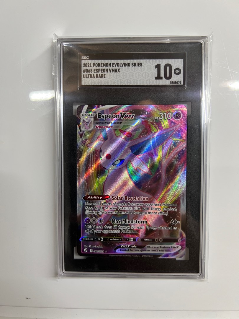 Espeon Vmax SGC 10/PSA 9, Hobbies & Toys, Toys & Games on Carousell