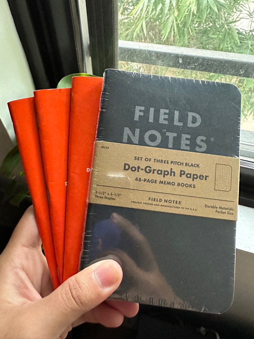 Field Notes Pitch Black and Expedition Line (Set of 3) - Dotted Paper ...