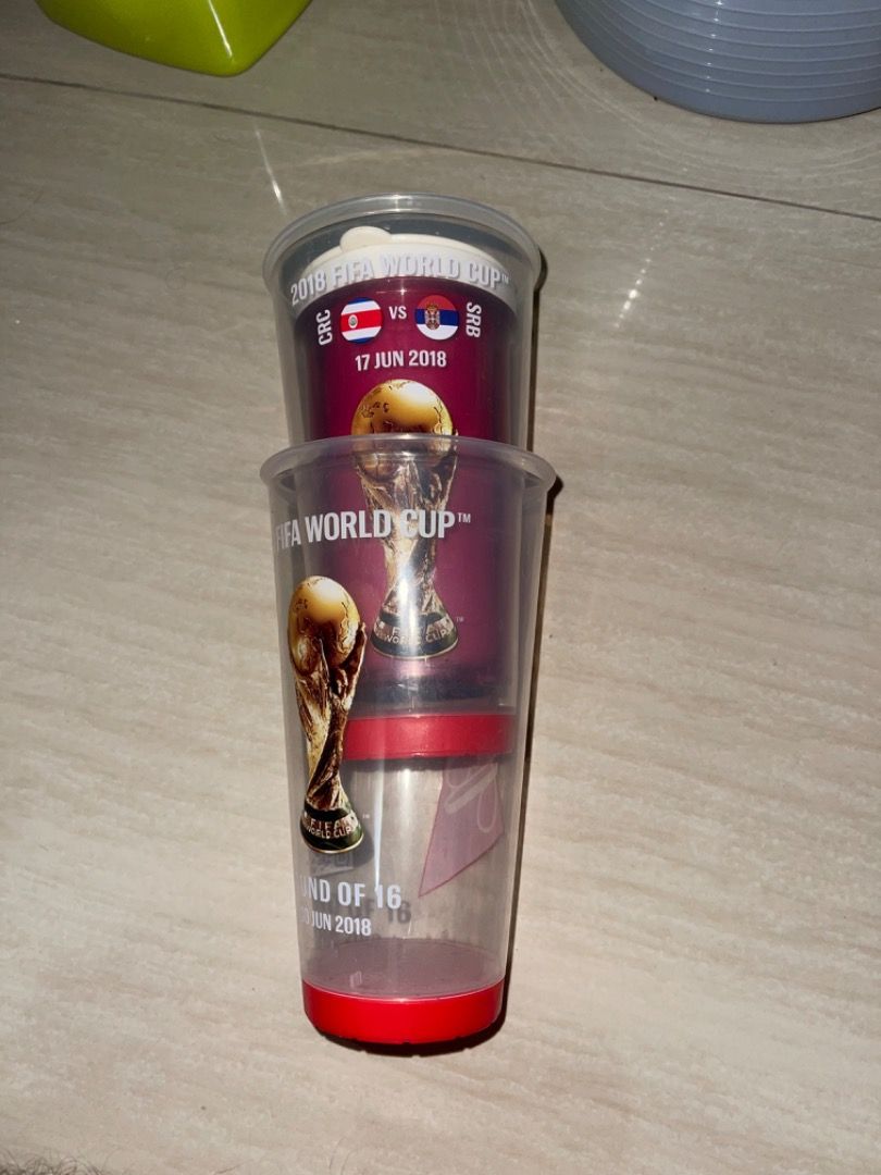 Fifa World Cup plastic cup with musical, Furniture & Home Living ...