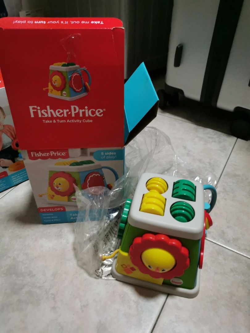 Fisher Price Take & Turn Activity Cube, Babies & Kids, Infant Playtime ...