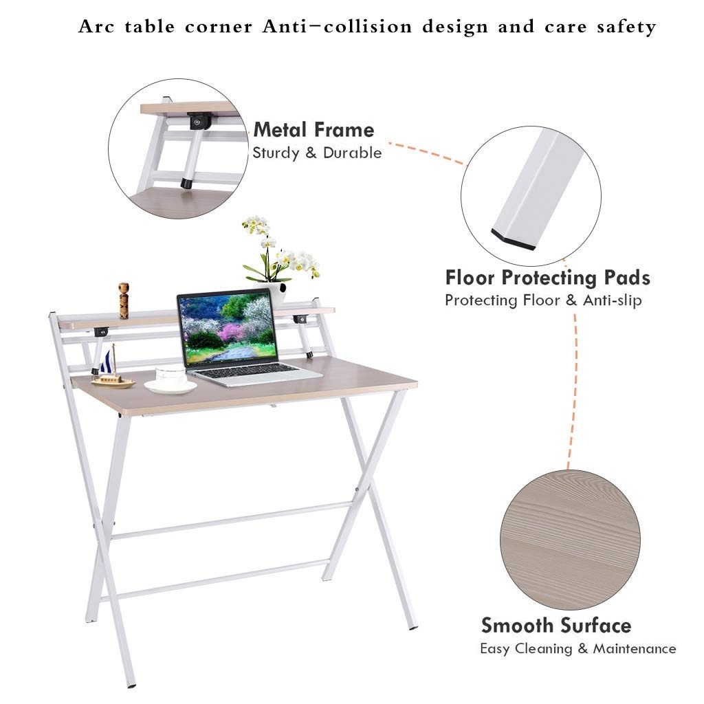 Foldable Table Computer Desk Study Computer Movable Tables, Furniture ...