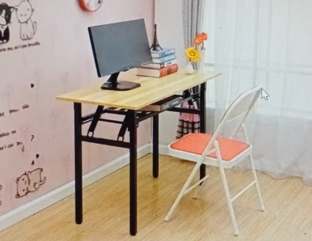 Folding Table 80cm x 50cm x 75cm (Clearance) Yellow Wood Grain Color ...