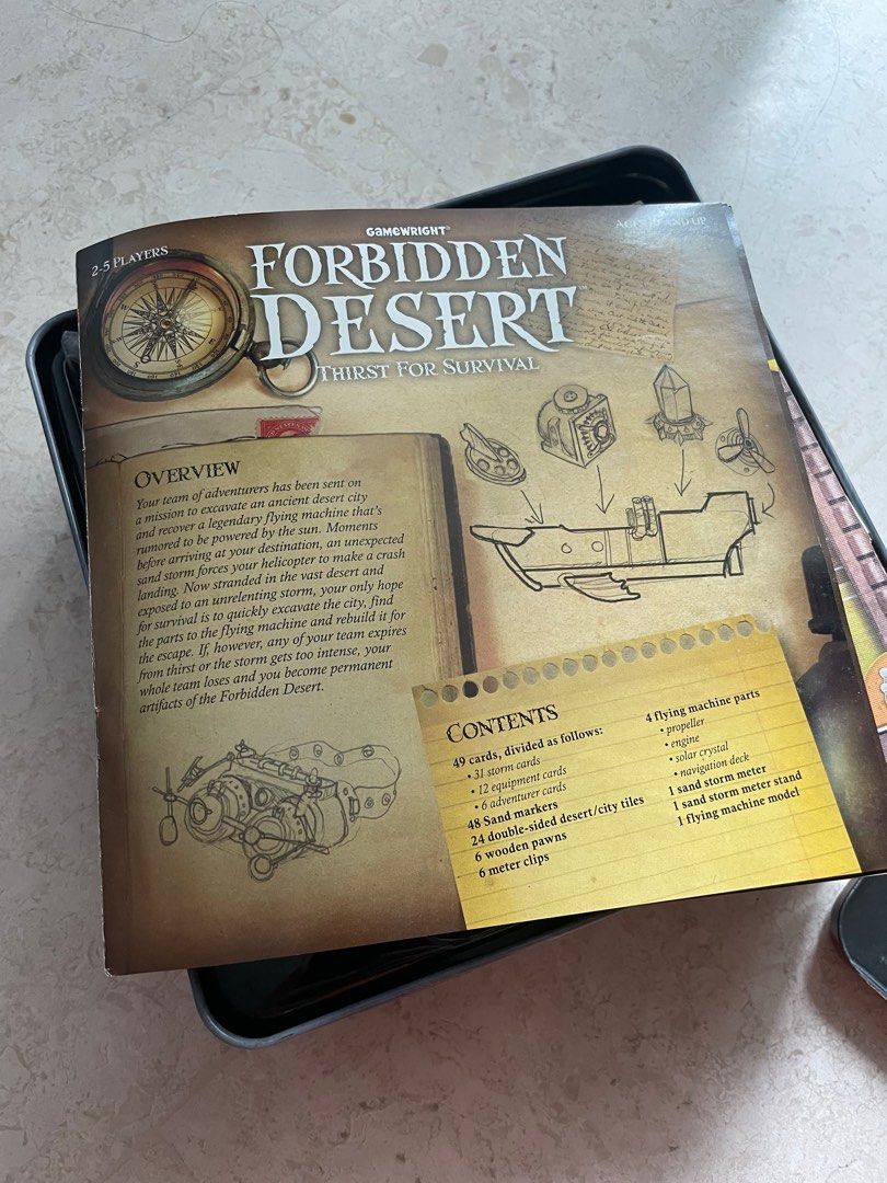 Forbidden Desert Board Game, Hobbies & Toys, Toys & Games on Carousell